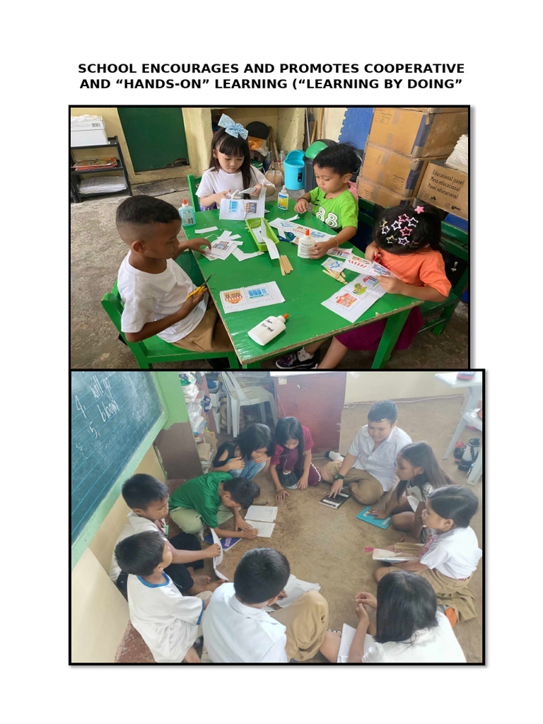 School Encourages and Promotes Cooperative and "Hands-On" Learning ...