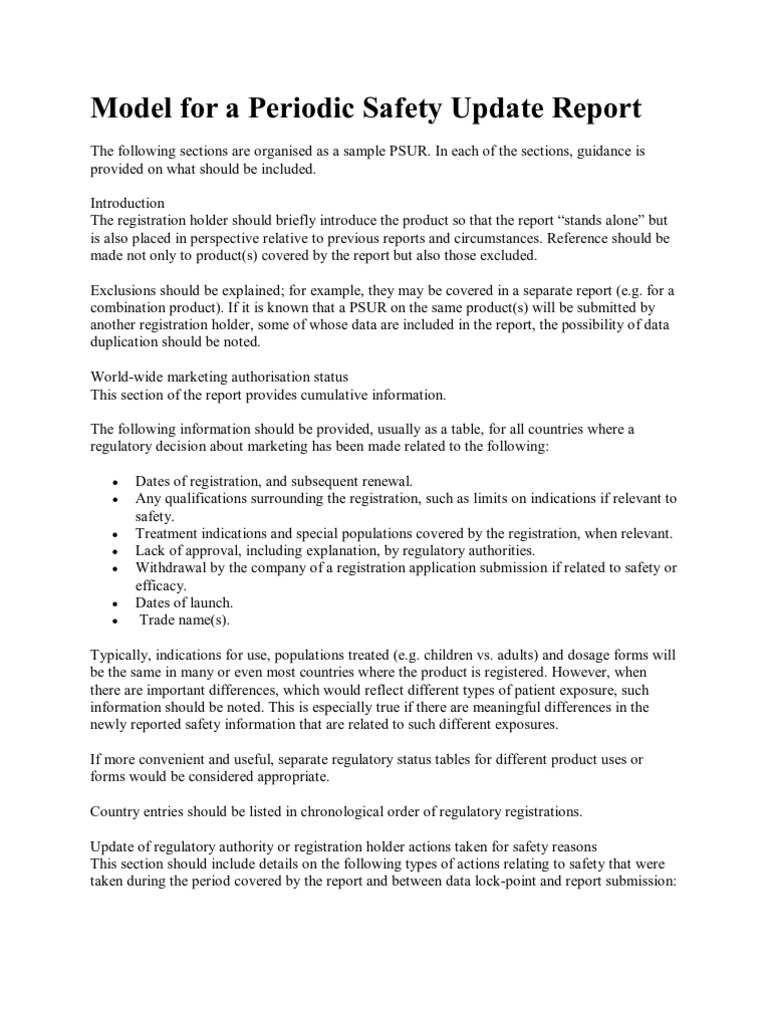 Periodic Safety Update Report Guide | PDF | Clinical Trial | Adverse Effect