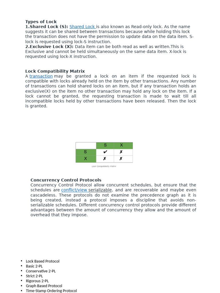 Locking Protocol | PDF | Computing | Operating System Technology