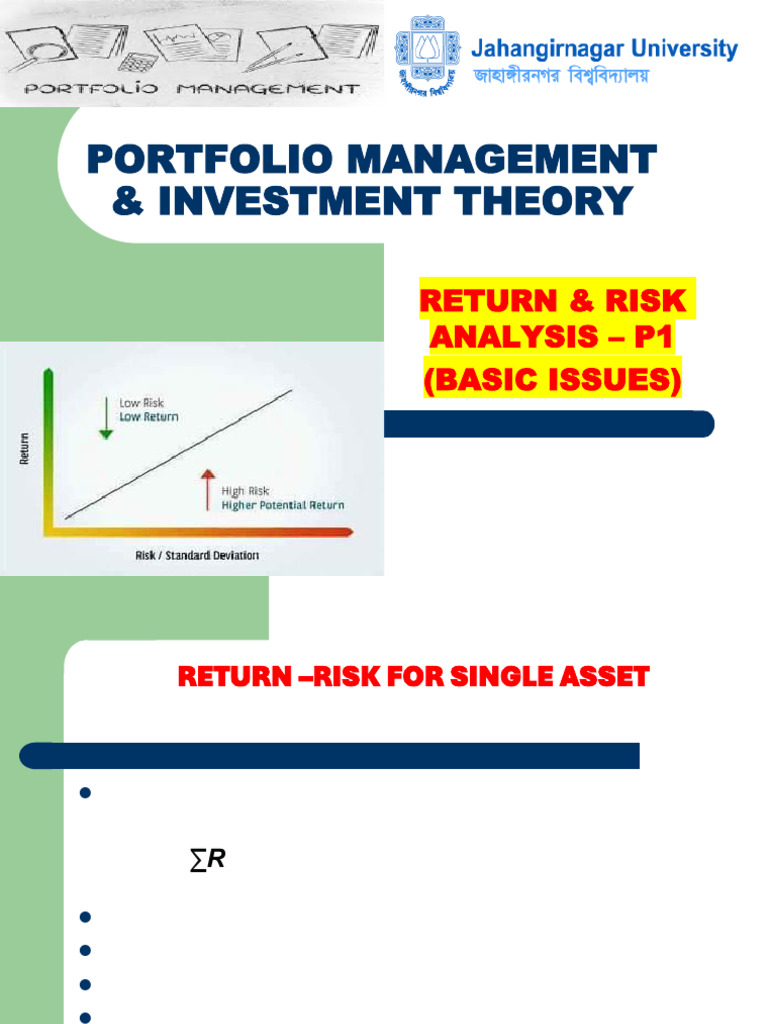 1. Class Return & Risk-part-1 | PDF | Diversification (Finance) | Financial Risk