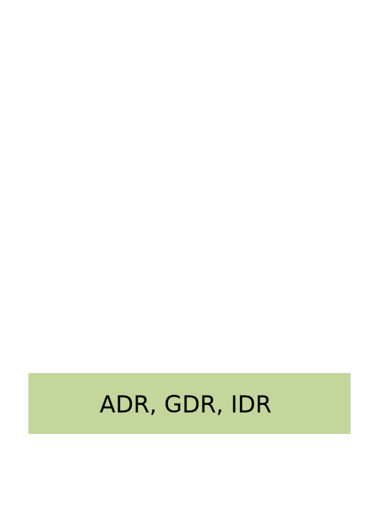 ADRs and GDRs: A Comprehensive Guide | PDF | American Depositary ...