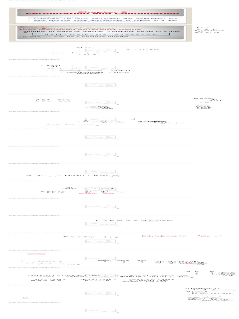 S1 Permutation and Combination | PDF | Home & Garden