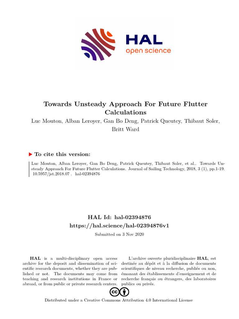 Towards Unsteady Approach For Future Flutter Calculations | PDF ...