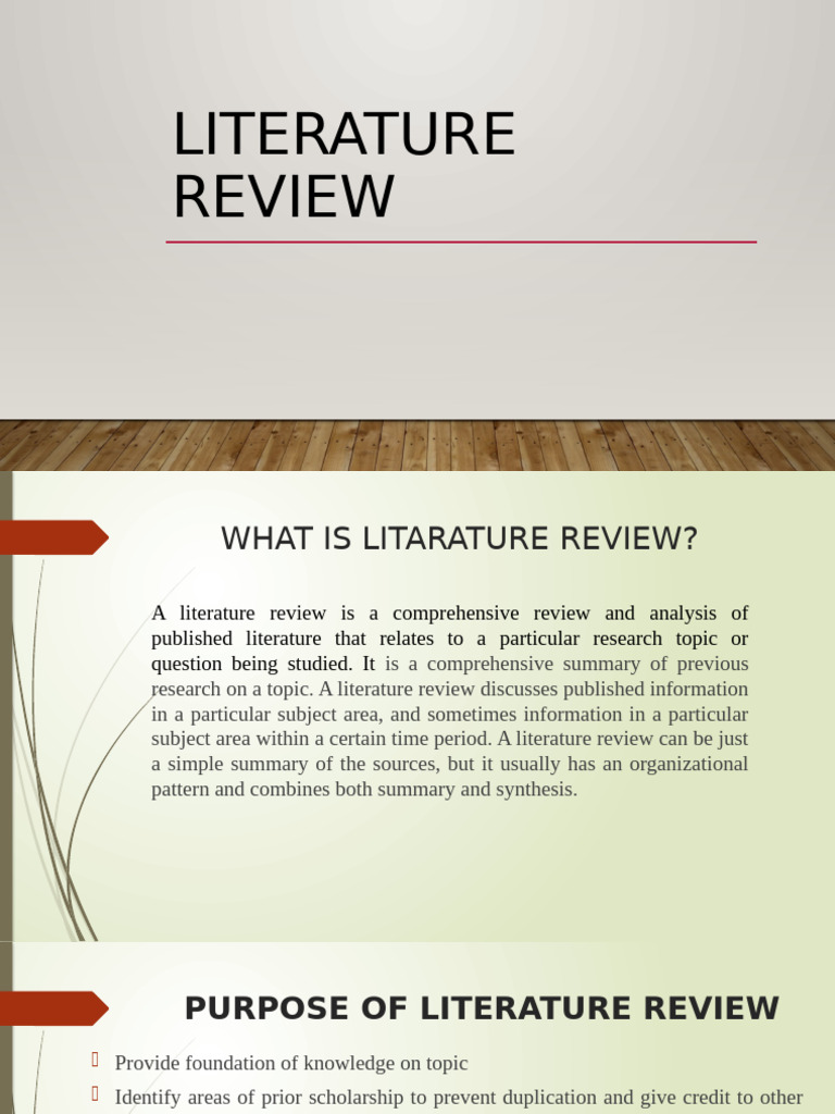 Literature Review | PDF | Systematic Review | Methodology