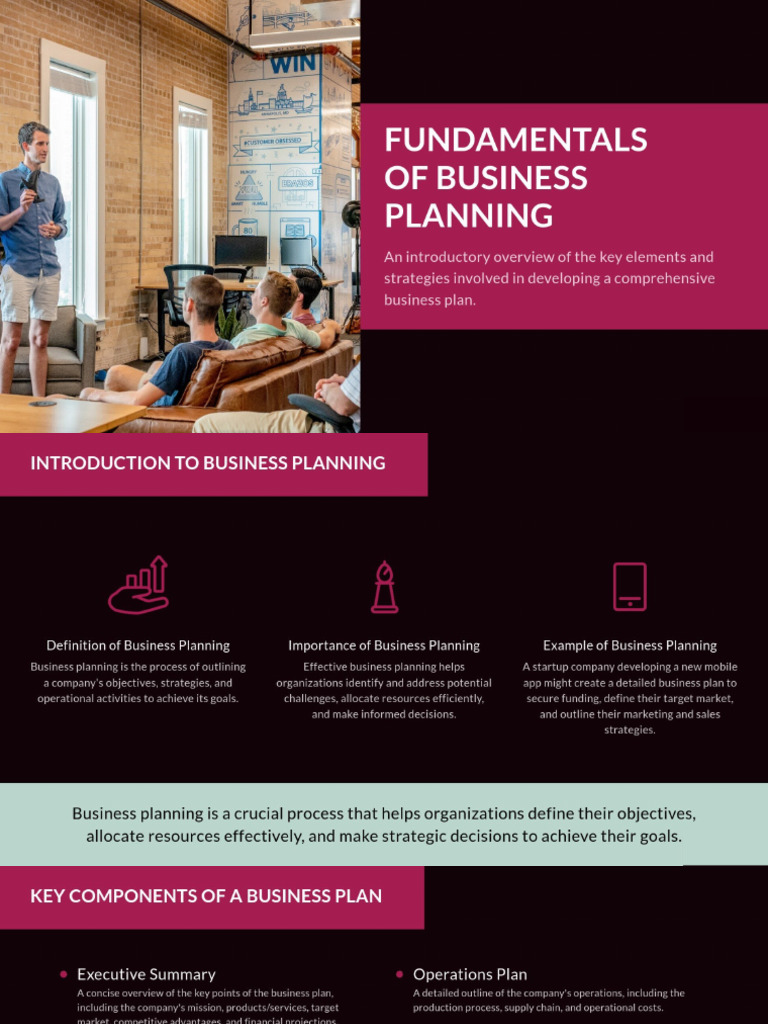Fundamentals of Business Planning | PDF