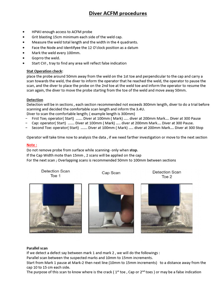 Diver ACFM Procedures | PDF | Underwater Diving