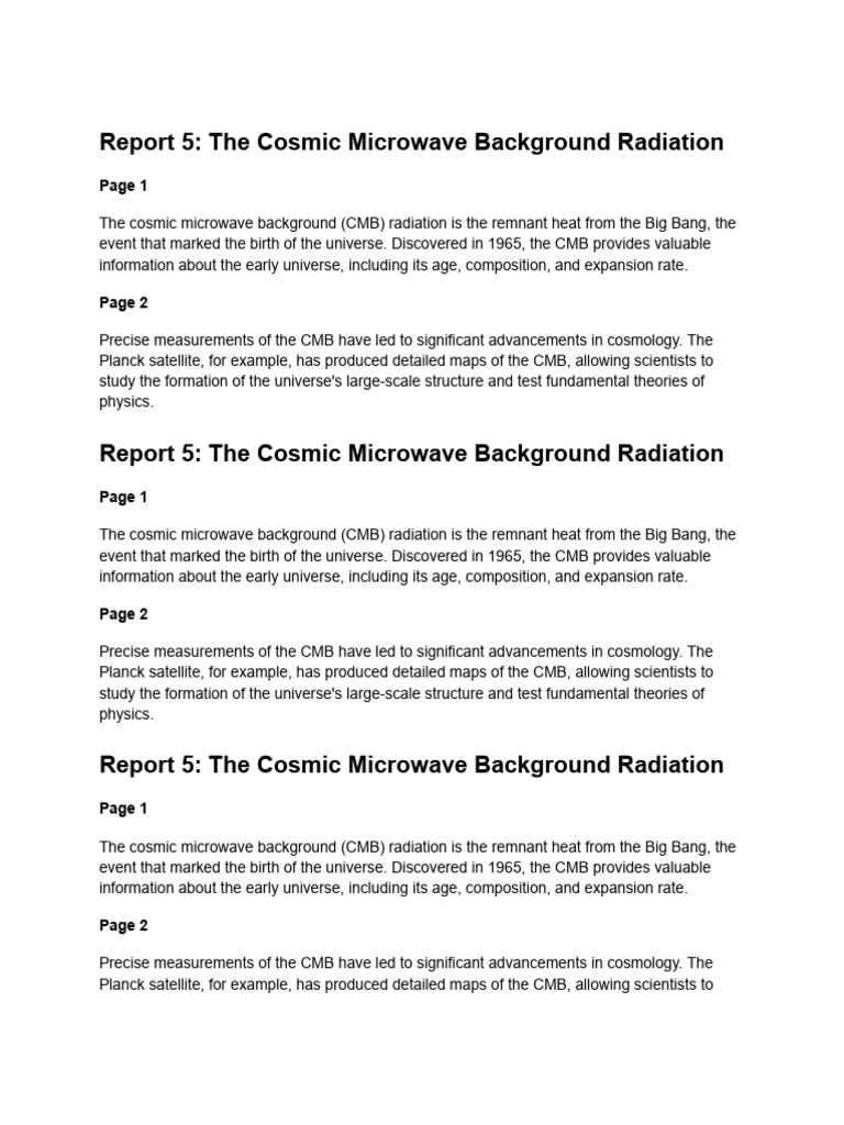 Understanding Cosmic Microwave Background | PDF | Cosmic Microwave ...