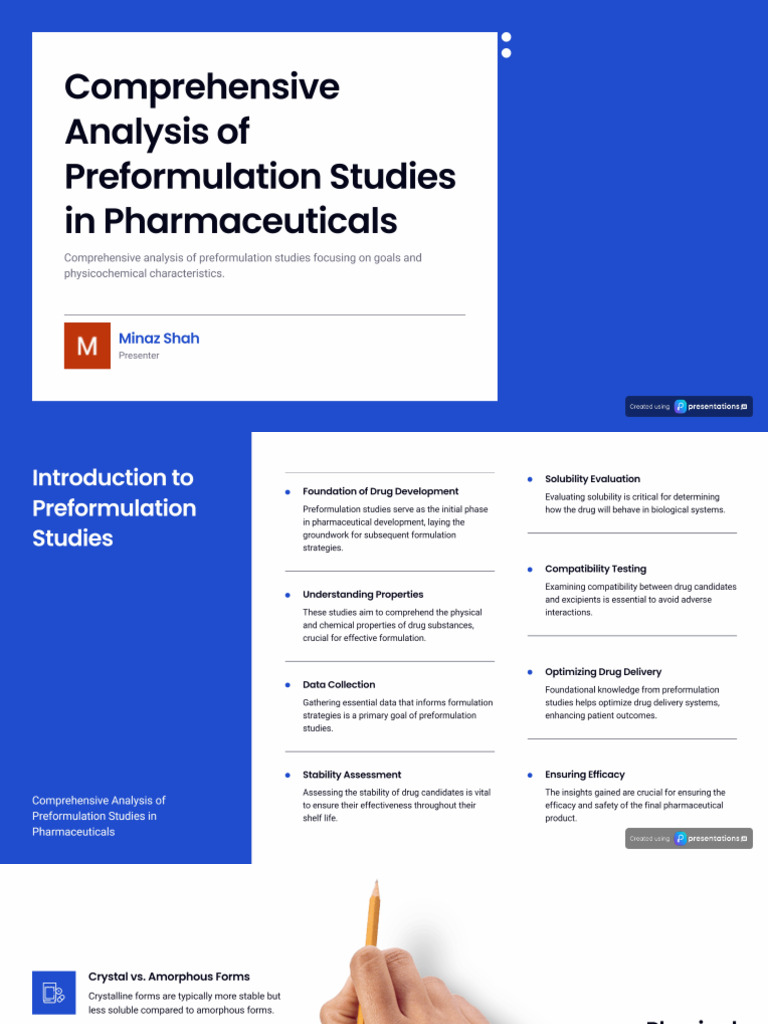 Comprehensive Analysis of Preformulation Studies | PDF