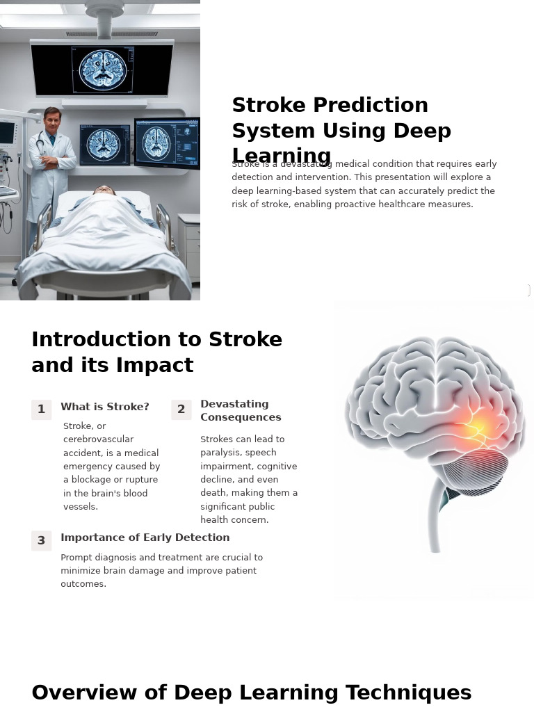 6364e8cketans PPT Stroke Prediction | PDF | Stroke | Deep Learning