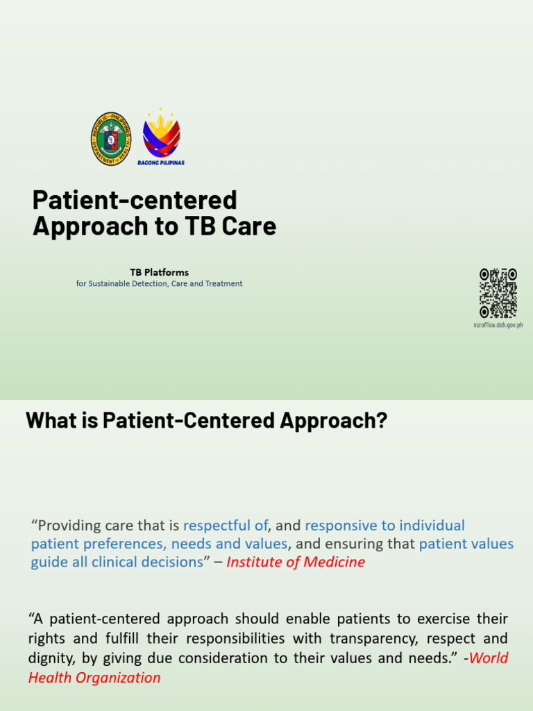 NTP MOP 6th ED Patient-Centered Approach To TB Care | PDF ...