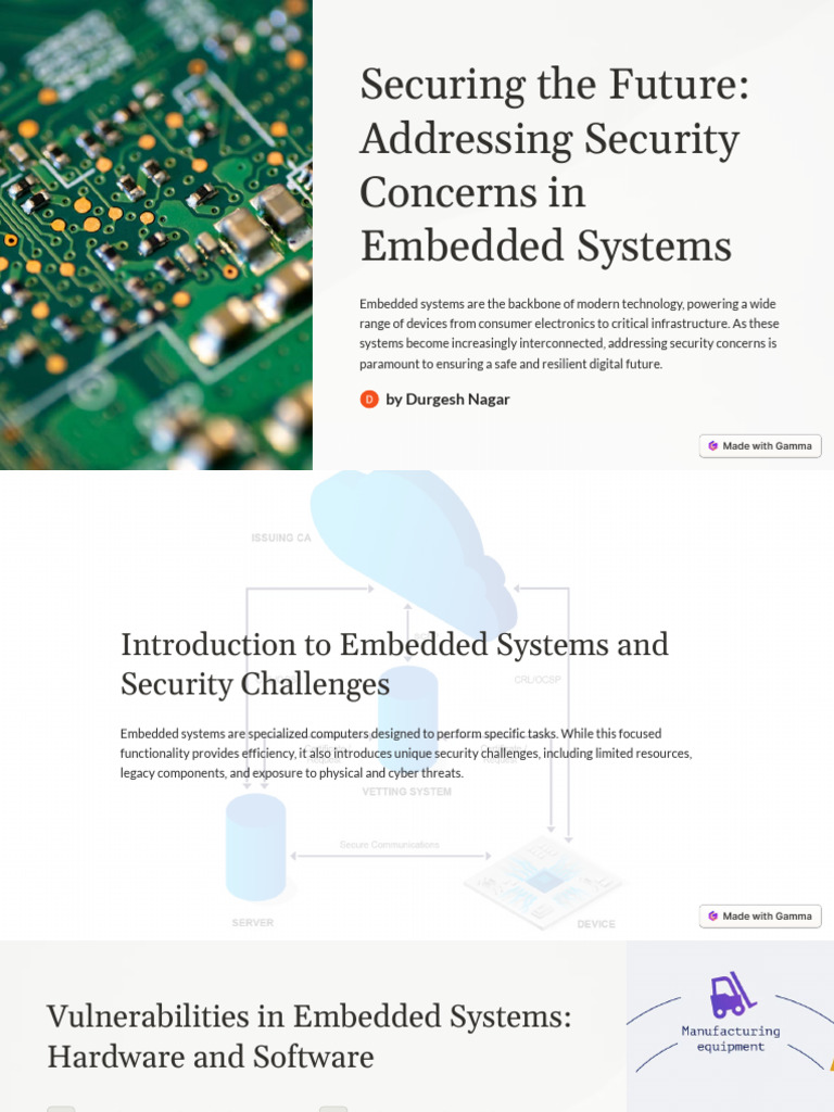 Securing The Future Addressing Security Concerns in Embedded Systems | PDF | Security | Computer ...