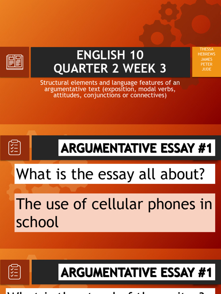 Quarter 2 Week 3 Argumentative Essay 1 Modals | PDF