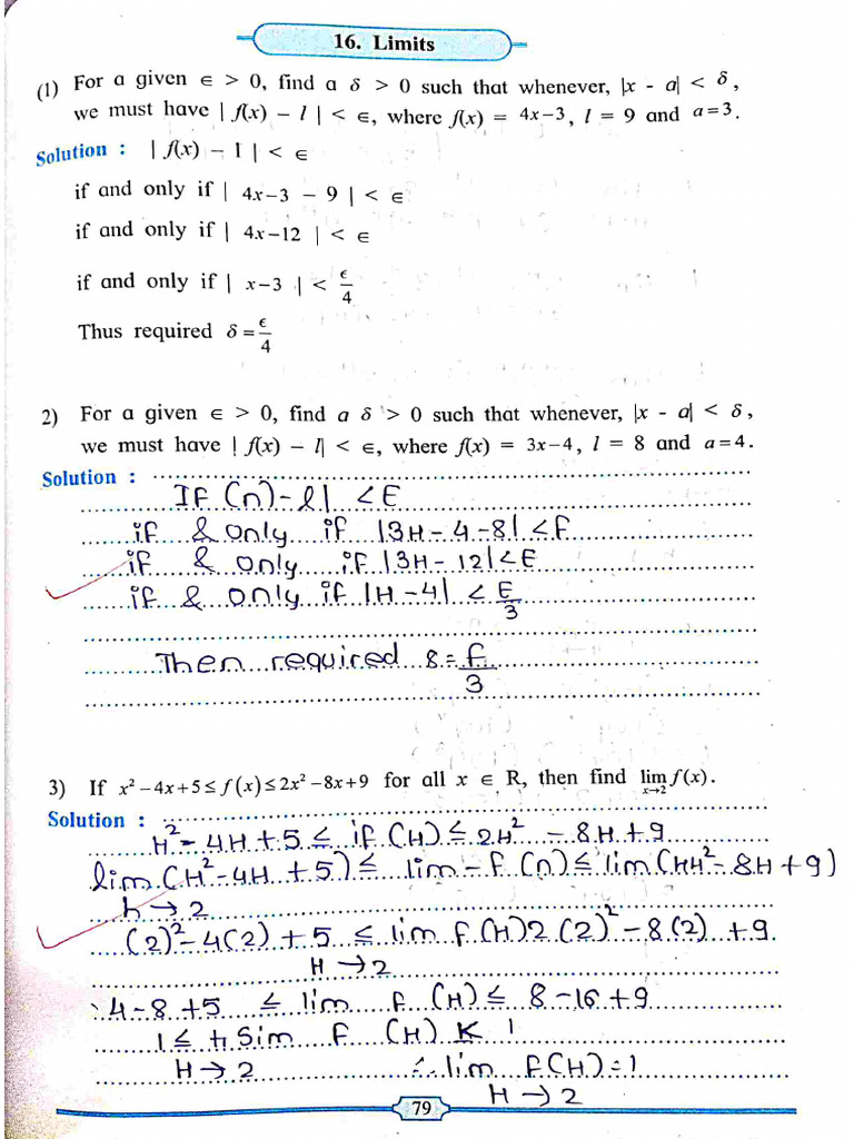 XI Maths Prac Limit | PDF