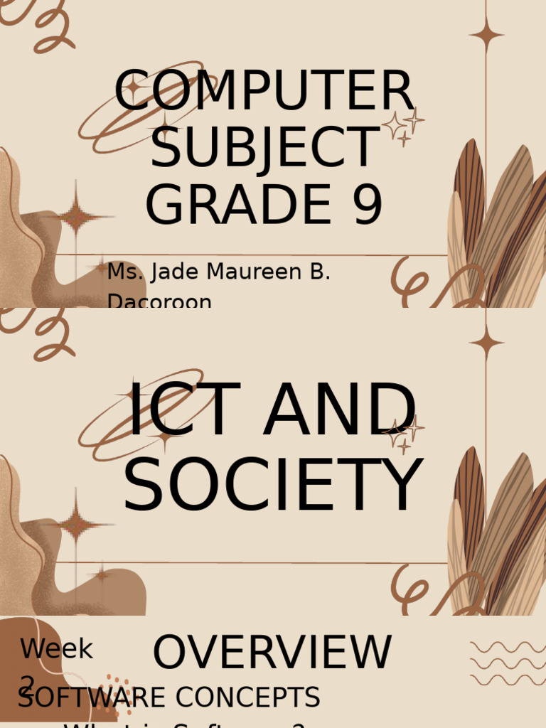 G9 COMPUTER Week2 1 | PDF | Business