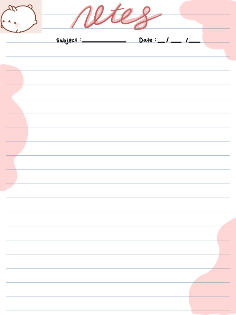 Aesthetic Pink Notes | PDF