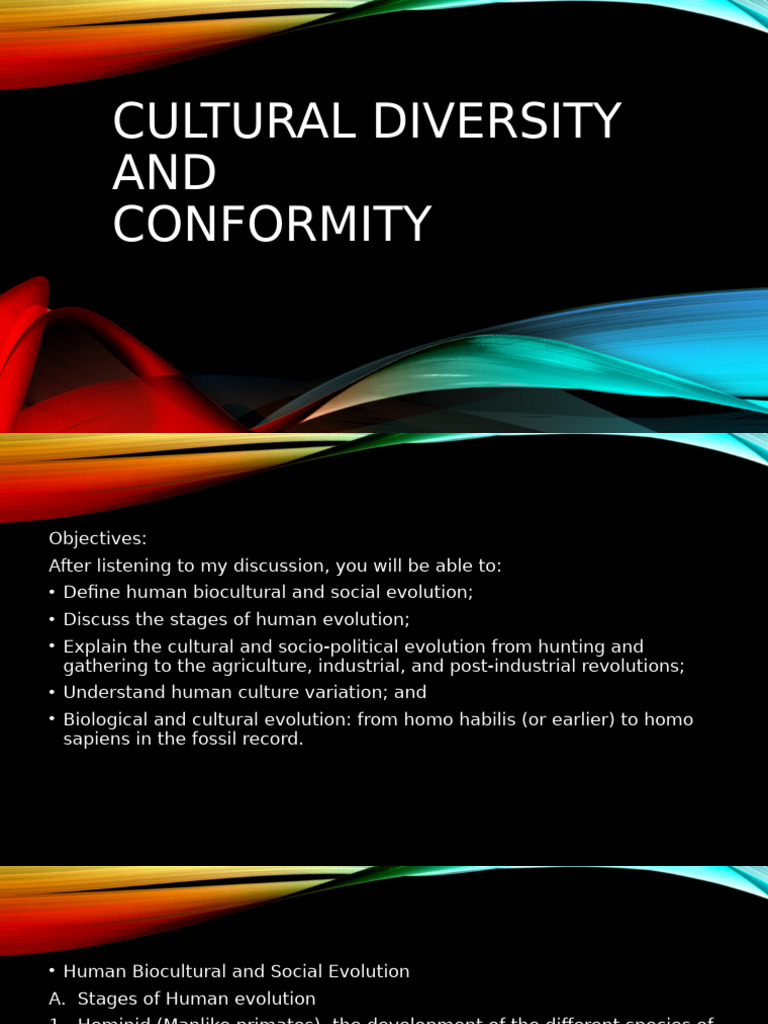 Cultural Diversity and Conformity | PDF | Socialization | Homo