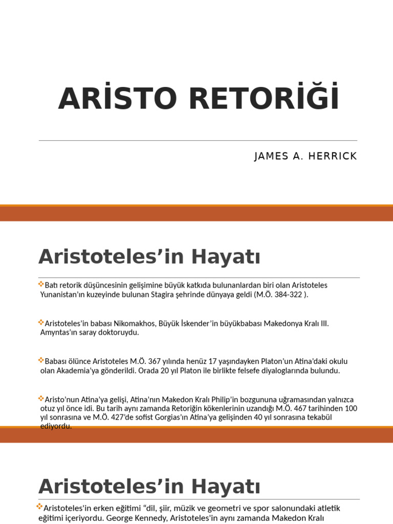 Aristoteles Ve Retorik | PDF