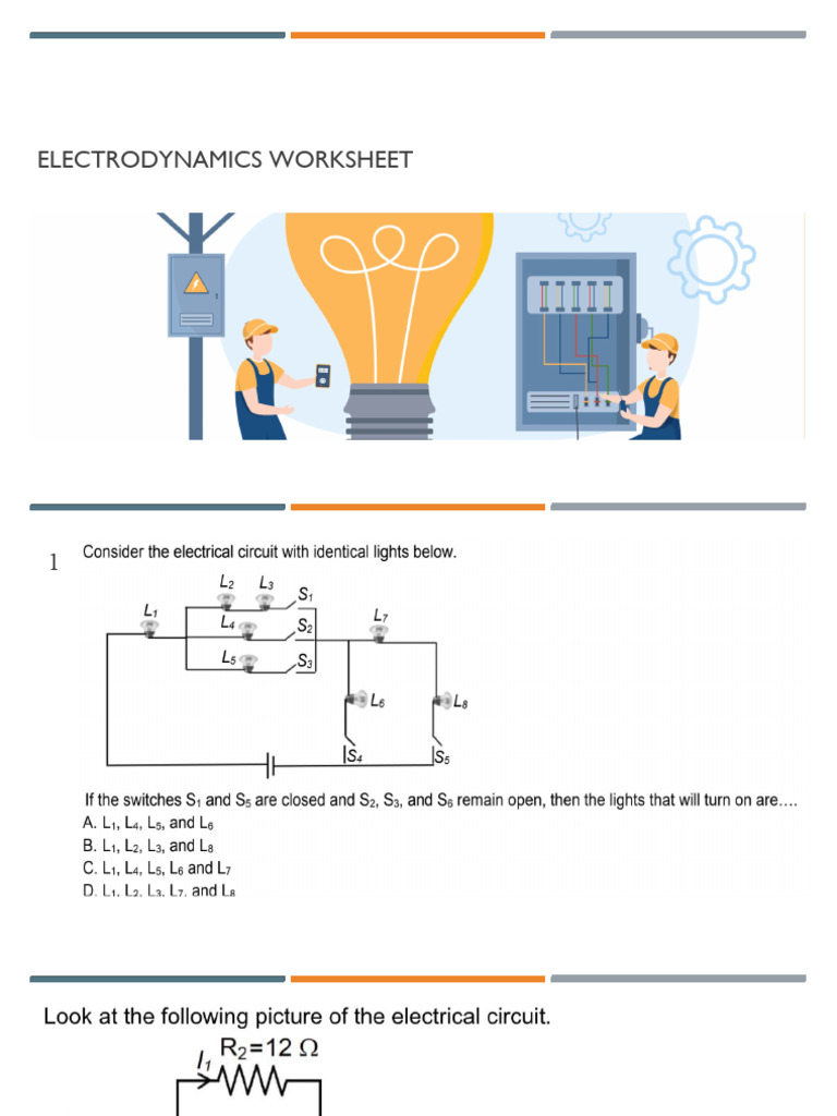Electrodynamics Worksheet | PDF