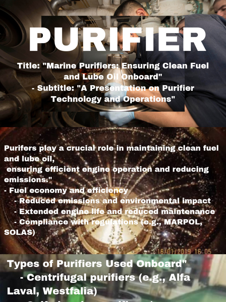 Marine Purifiers for Clean Fuel | PDF | Filtration | Lubricant
