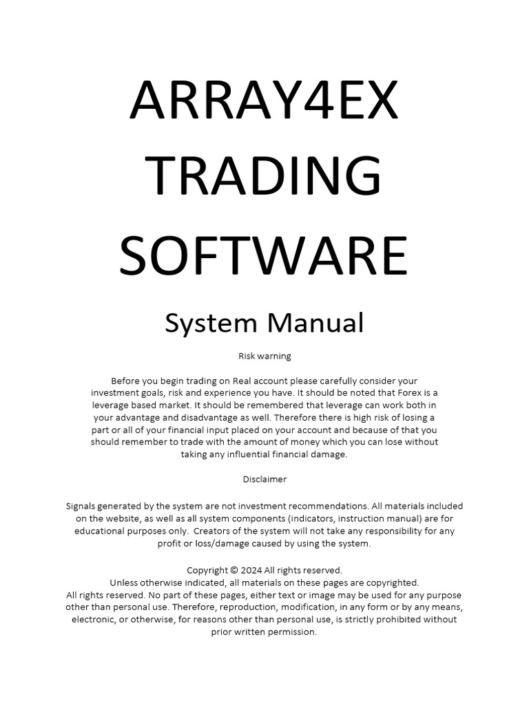 ARRAY 9 System Manual | PDF | Order (Exchange) | Copyright