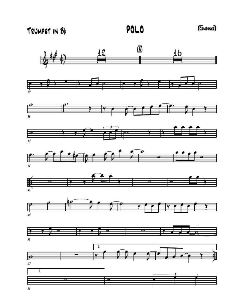 Finale 2005 - (POLO - 002 Trumpet in BB - Mus) | PDF