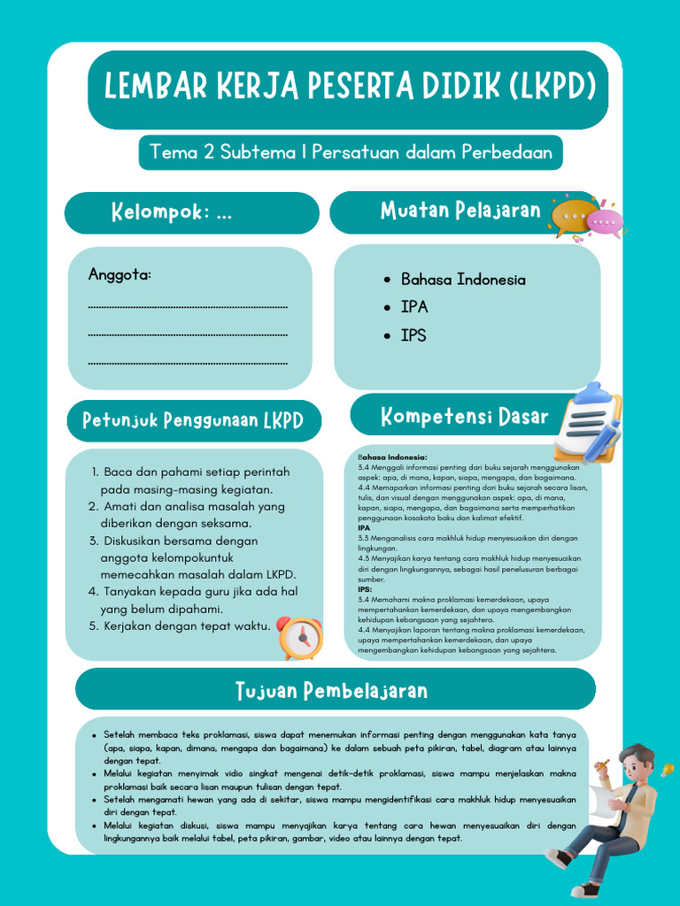 Lembar Kerja Peserta Didik T2 - ST1 - PB3 | PDF | Seni & Disiplin Bahasa