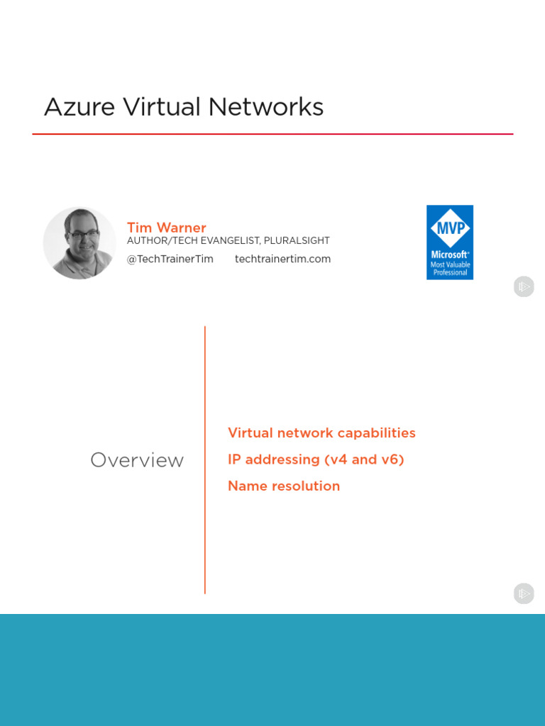 Azure Virtual Networks Slides | PDF | Ip Address | I Pv6