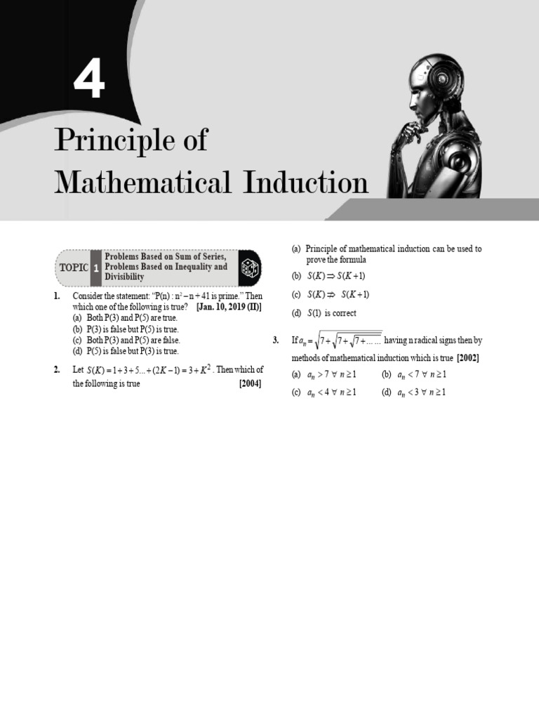 Principle of Mathematical Induction | PDF | Logic | Mathematics