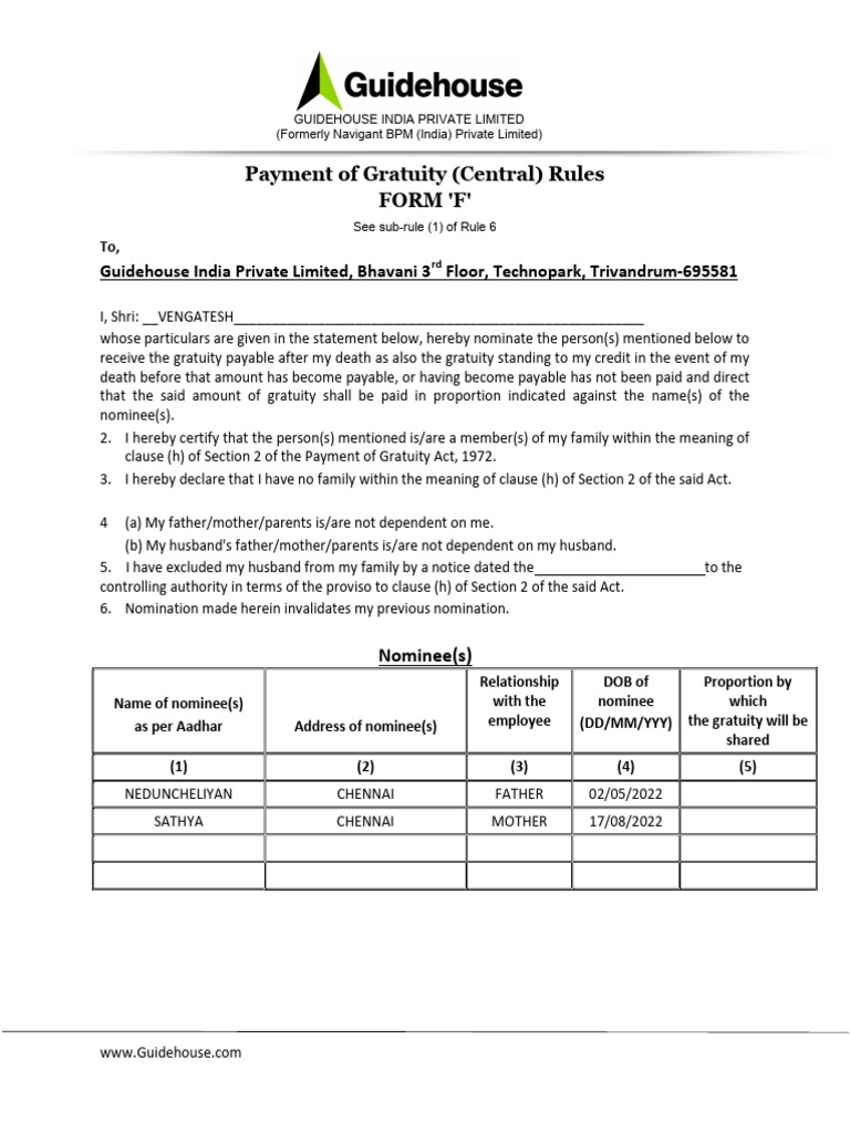 India Gratuity Form | PDF | Justice | Crime & Violence