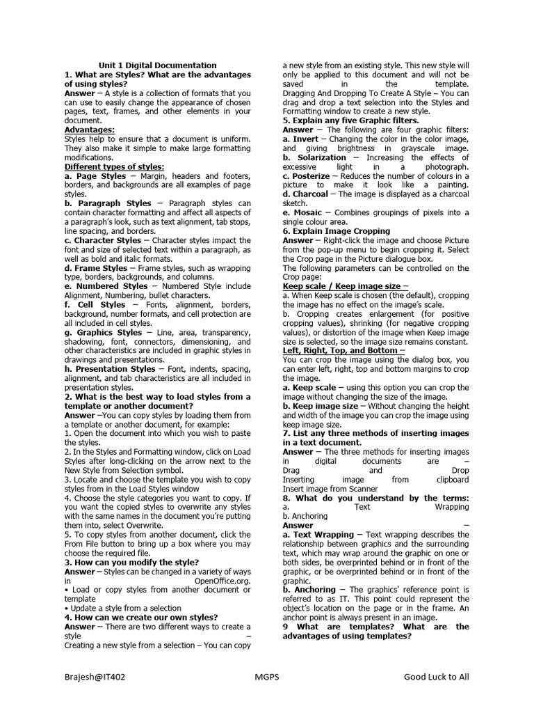 Information Technology (402) Imp. QS | PDF | Databases | Relational ...