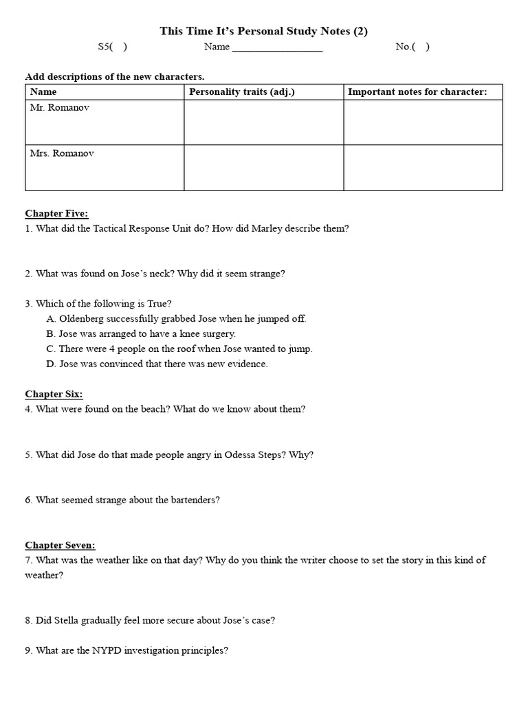 Study Notes (Ch. 5-8) - For Students | PDF