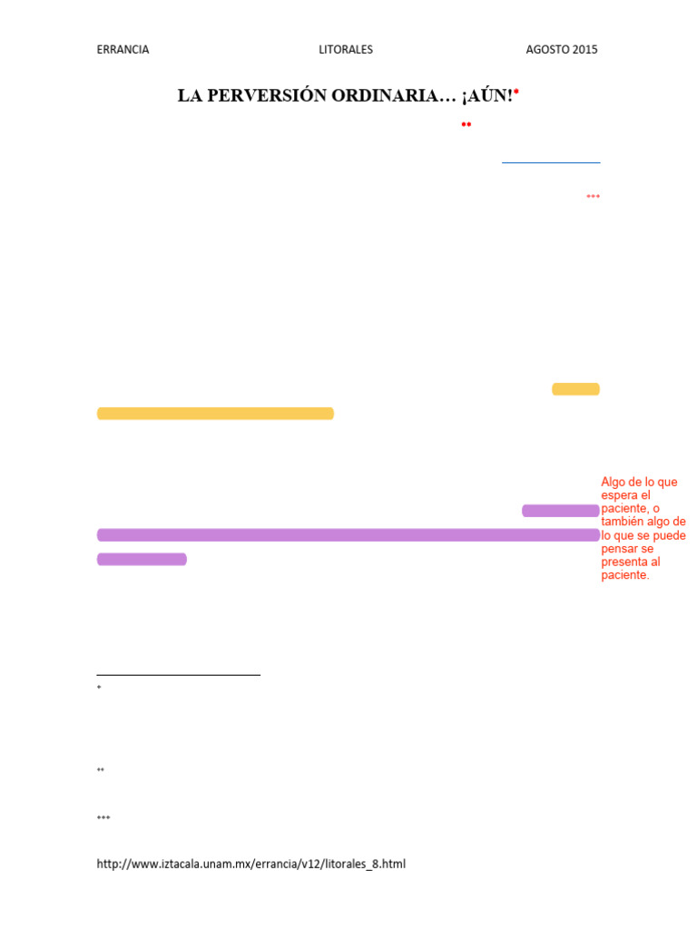 Perversión Ordinaria en la Clínica | PDF | Jacques Lacan | Psicoanálisis