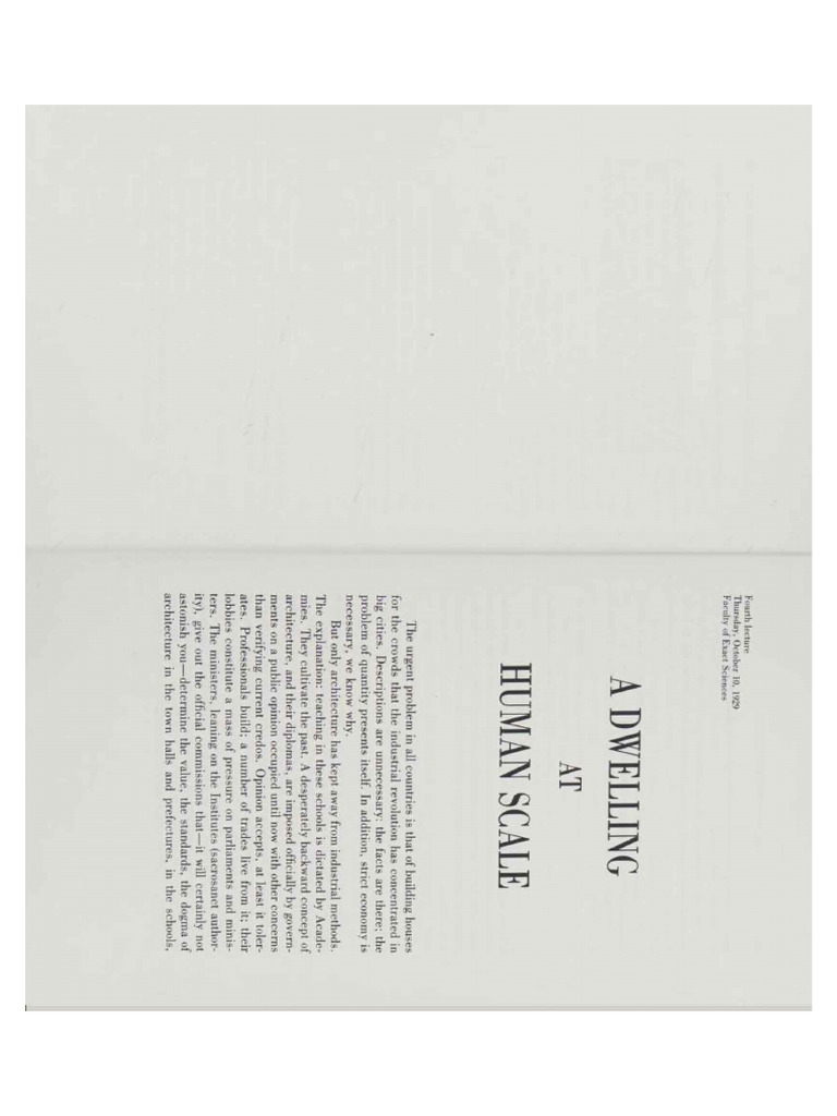 Le Corbusier - Dwelling at Human Scale-Le Corbusier - Precisions - On ...