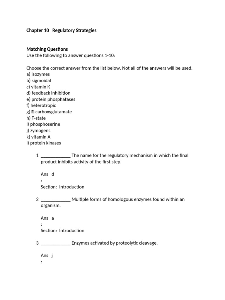 CH 10 | PDF | Enzyme | Protein Kinase