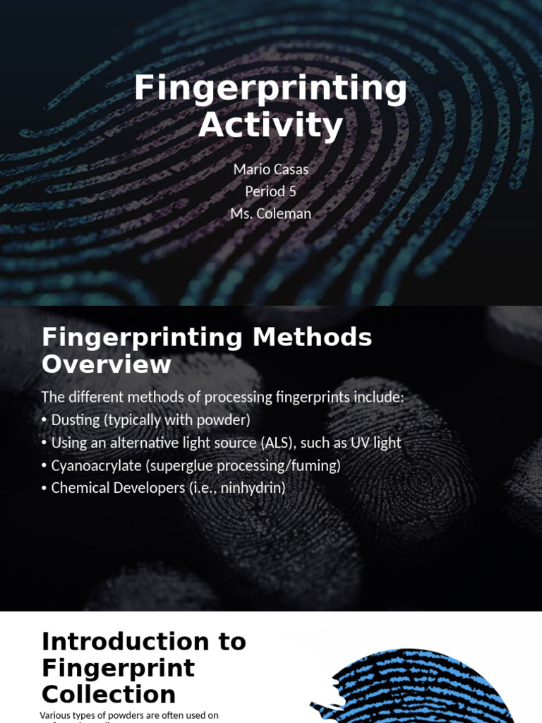 Fingerprint Development Techniques | PDF | Fingerprint | Ultraviolet