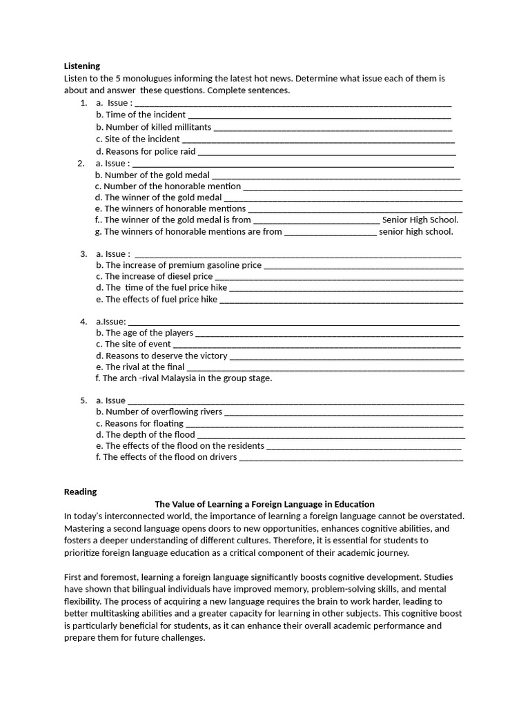 HOrtatory Exposition Text | PDF | Foreign Language | Multilingualism