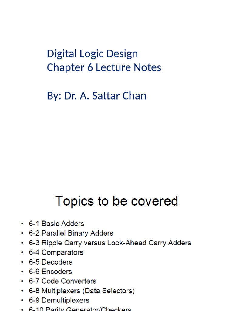 DLD Chap6 | PDF | Electronics | Computer Engineering