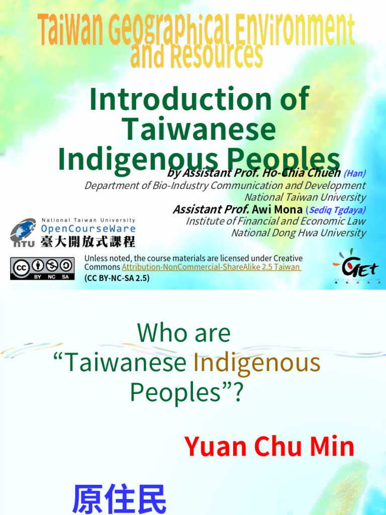 Intro About Taiwanese Indigenous People | PDF | Taiwan | Indigenous Peoples