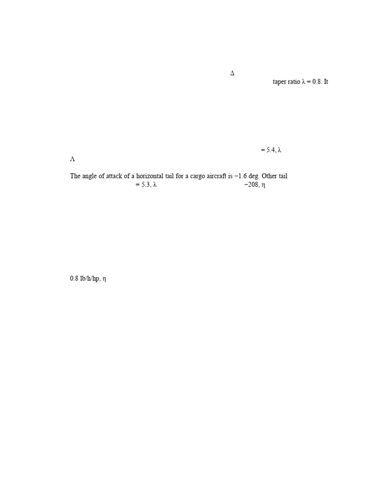 Aircraft Design Problem Set | PDF | Aircraft | Airfoil