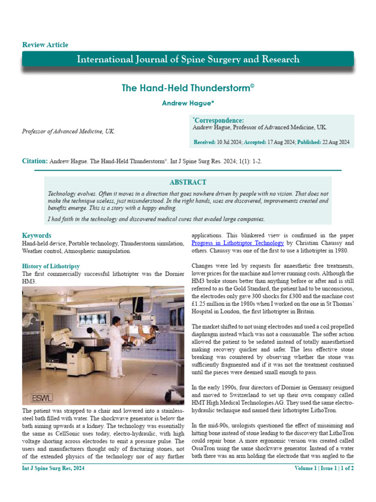 The Hand-Held Thunderstorm© | PDF | Cancer