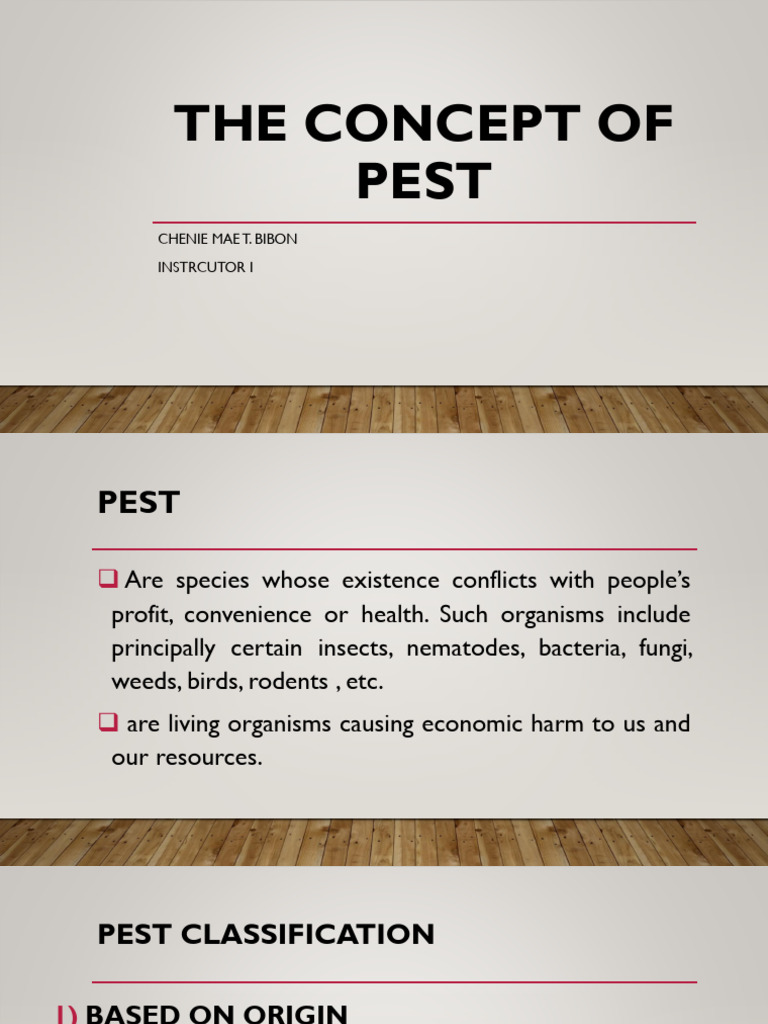 04 The Concept of Pest | PDF | Pest (Organism) | Insects
