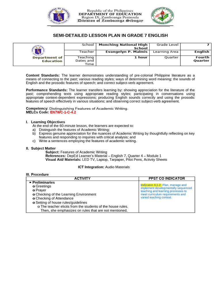 Activity 7 - SDLP - Evangelyn Malmis | PDF | Learning | Teachers