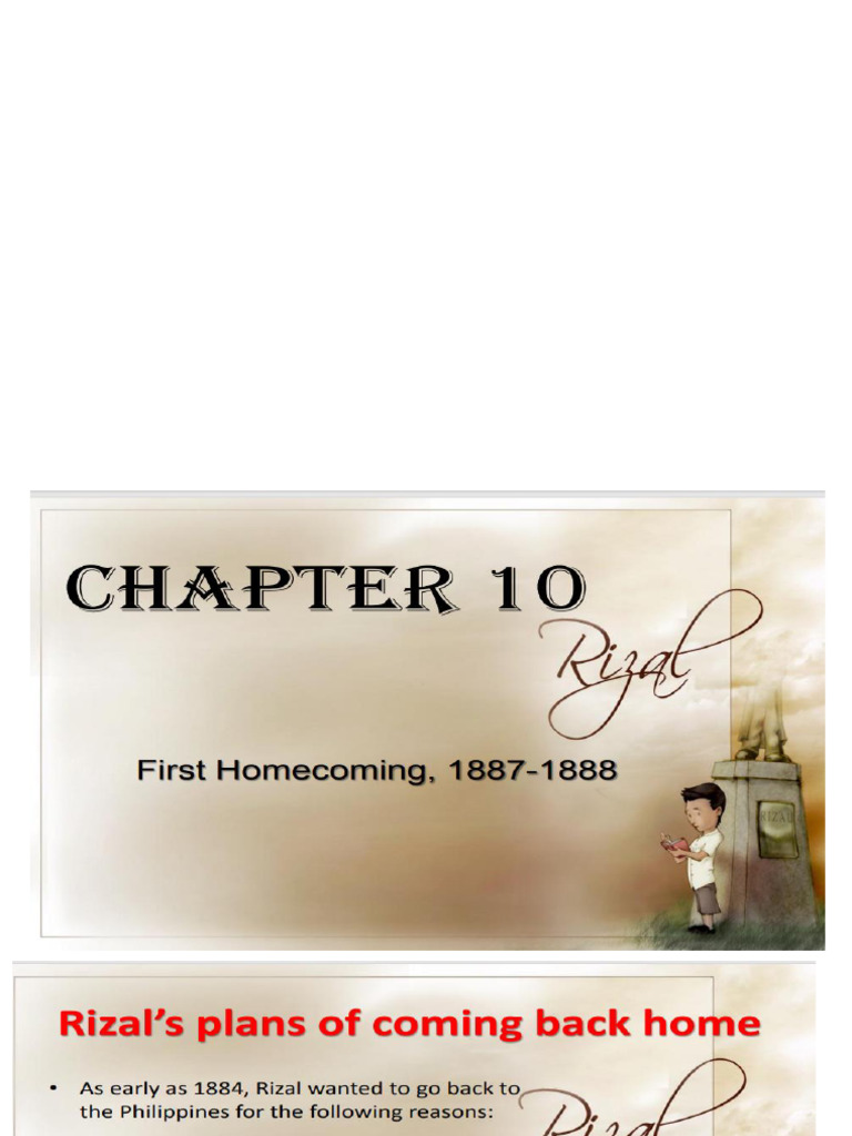 The First Homecoming of Dr. Jose Rizal | PDF