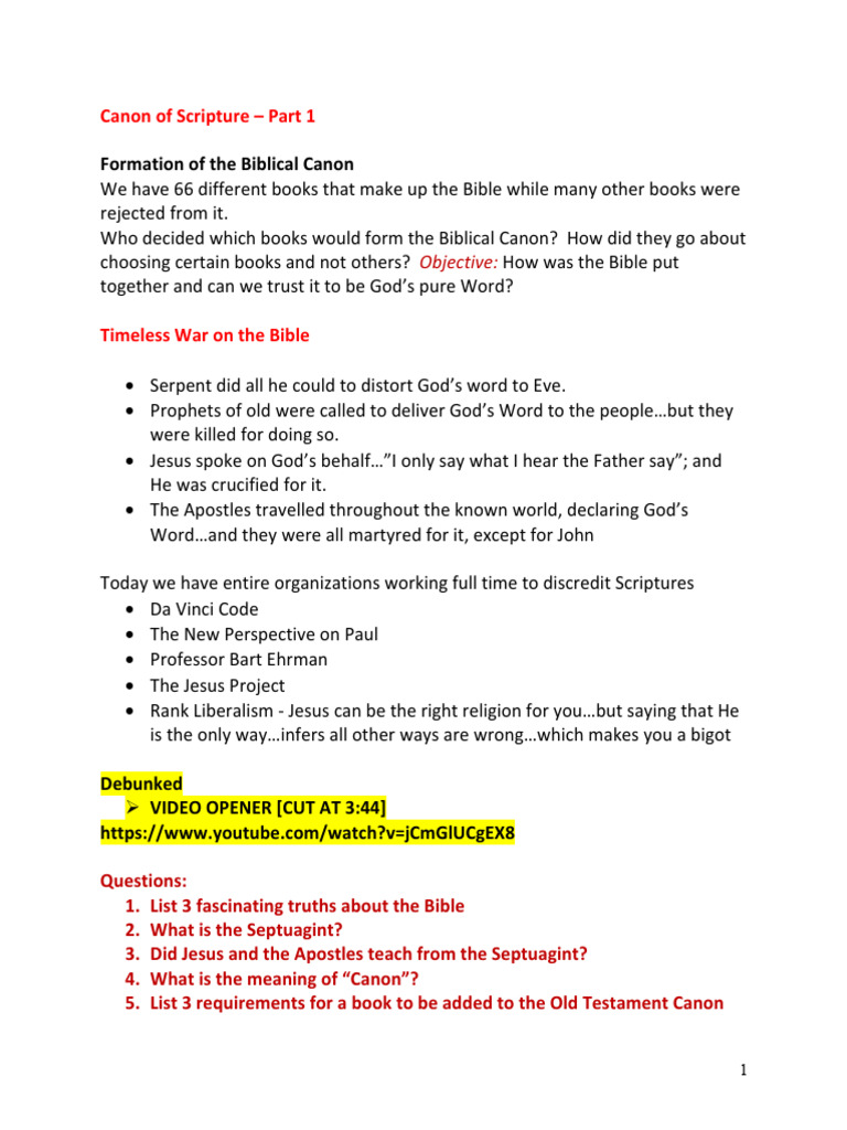 Understanding the Biblical Canon | PDF | Bible | Biblical Canon