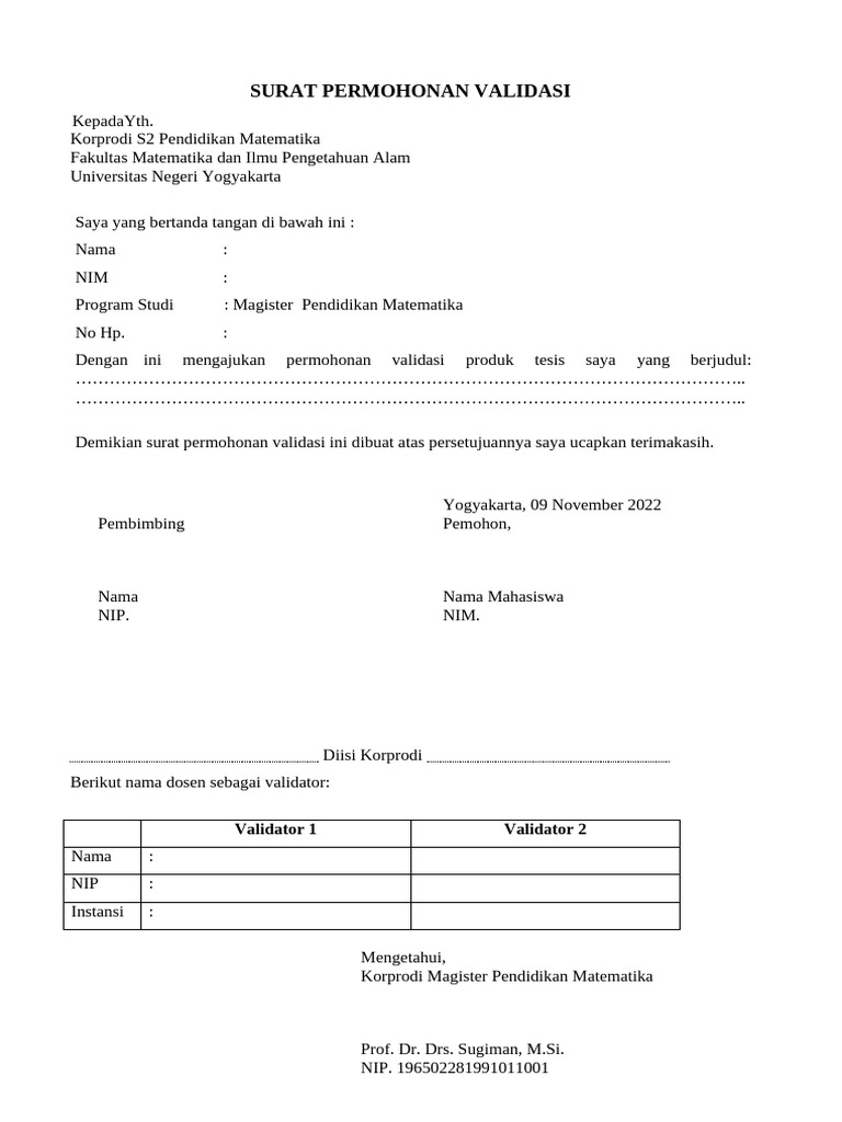 Permohonan Validator | PDF