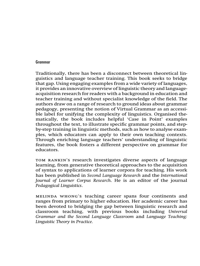 Grammar Linguistics | PDF | Linguistics | Semantics