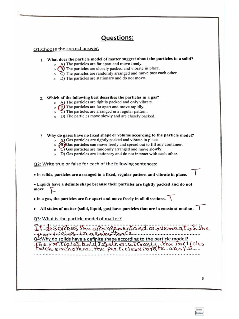 Answer Key Revision 1 G7 | PDF
