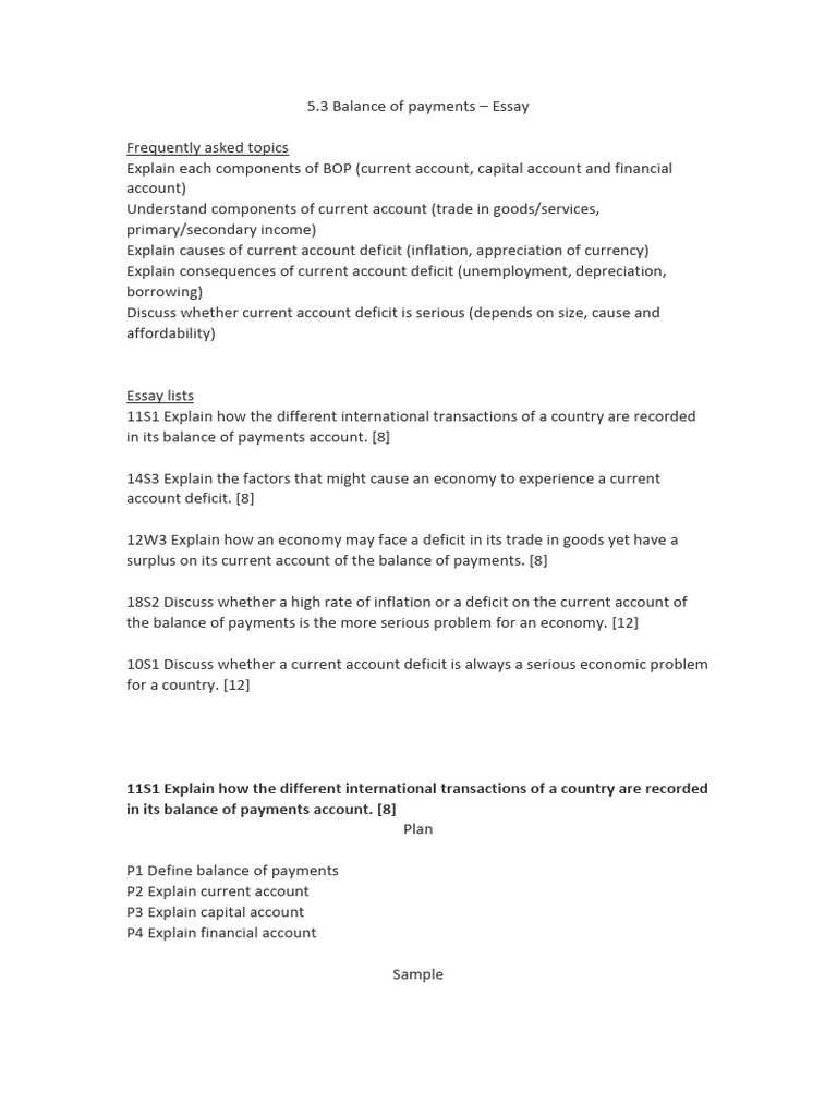 Understanding Balance of Payments Components | PDF | Balance Of Trade ...