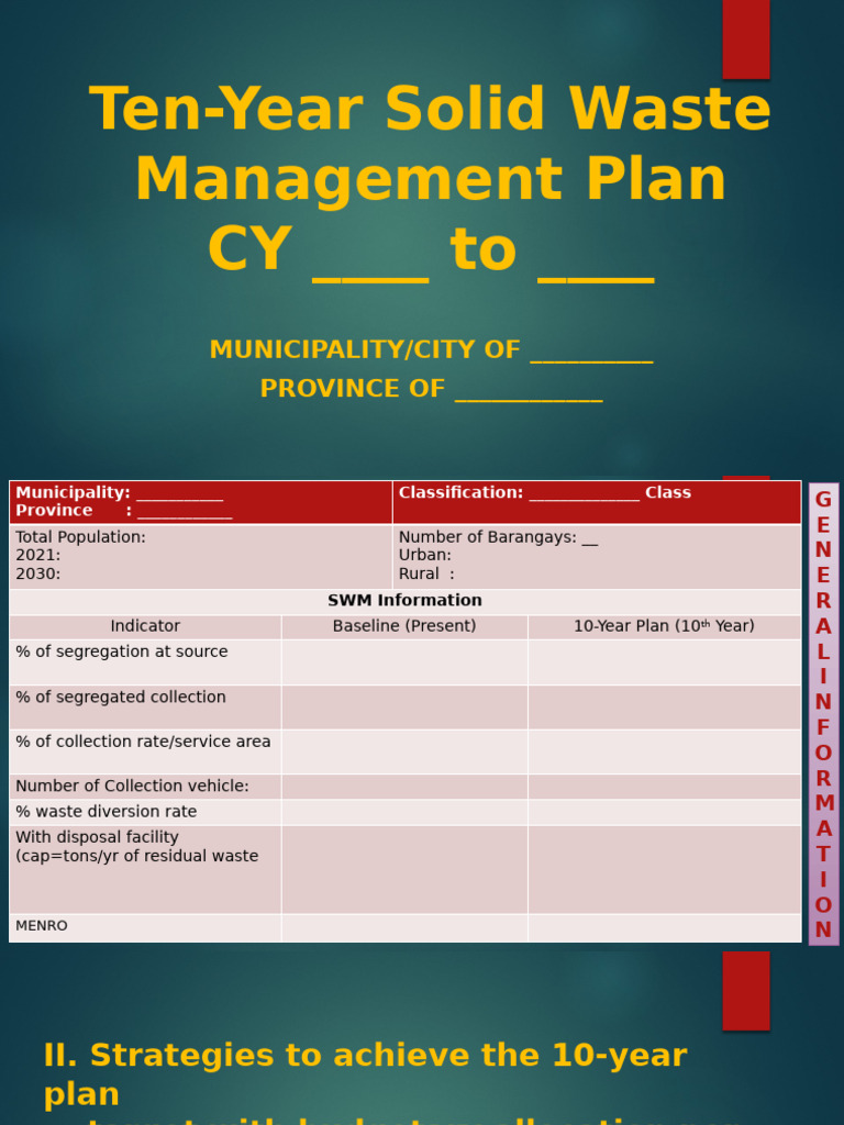 swmp plan | PDF | Waste Management | Municipal Solid Waste