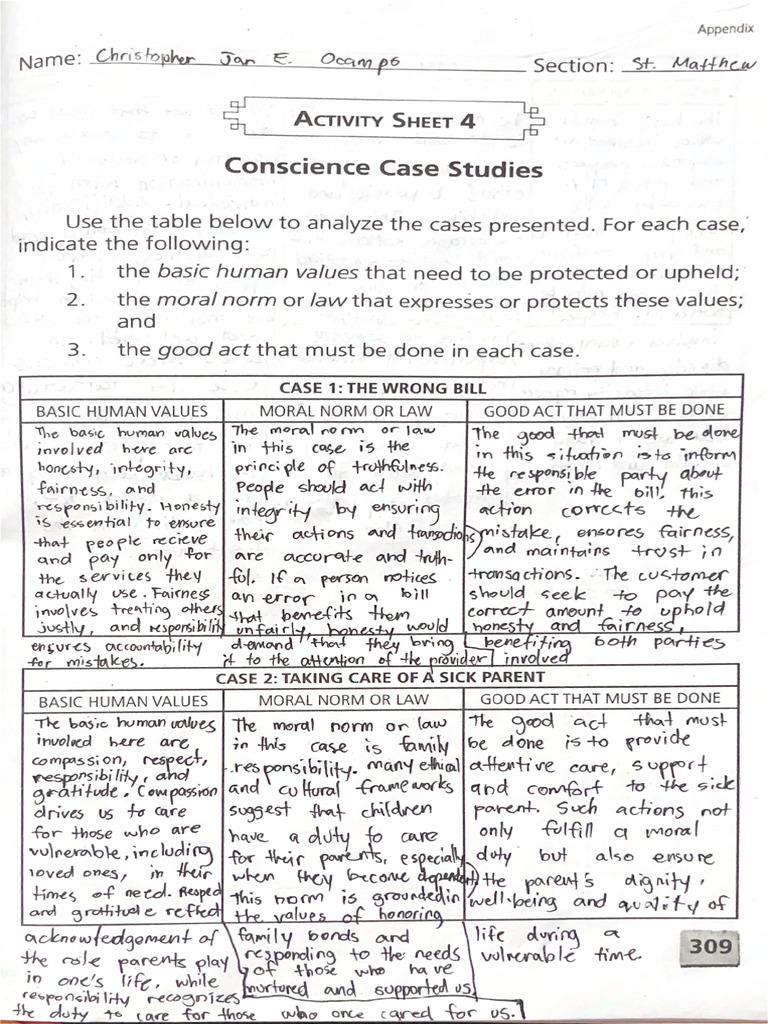 Conscience Case Studies | PDF